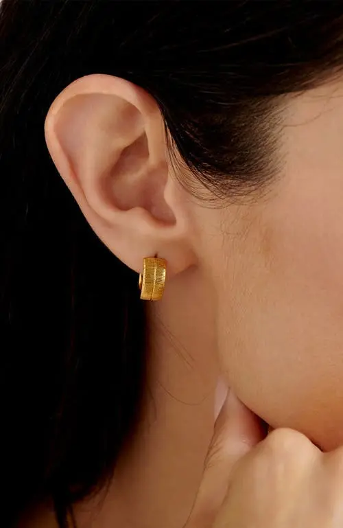KATIE LOXTON Ciana Snake Huggie Hoop Earrings