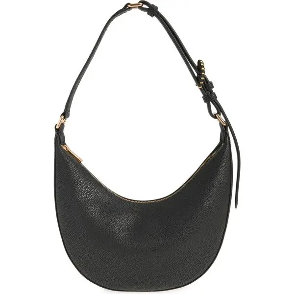 Sam Edelman Lucy Genuine Calf Hair Convertible Buckle Shoulder Bag - Black
