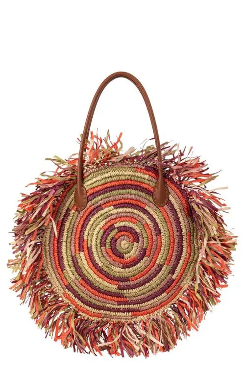 Sam Edelman Lily Fringe Circular Tote - Rust