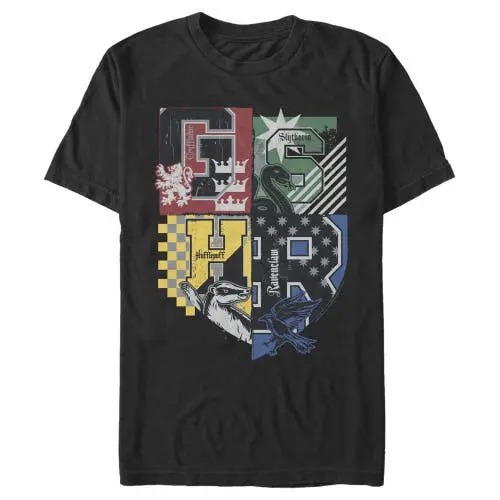 HARRY POTTER House Crests Shield Graphic T-shirt