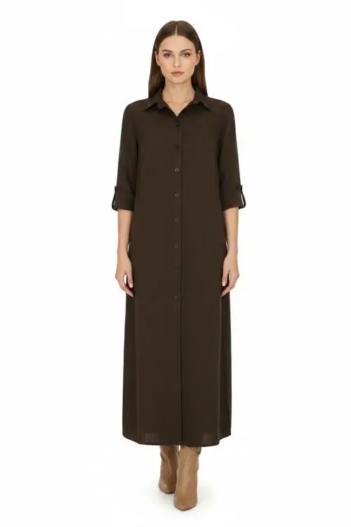 NELBLU SWIMWEAR Fifi Shirt Dress - Marron