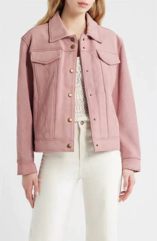 THE FRYE COMPANY Cow Split Leather Jacket - Pink