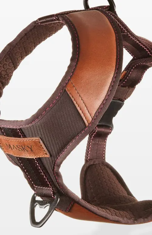 MASKY Bold Control Leather Dog Harness - Cooper