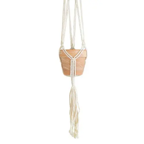 FORESIDE HOME AND GARDEN Macrame Cotton Plant Hanger Rope 47"
