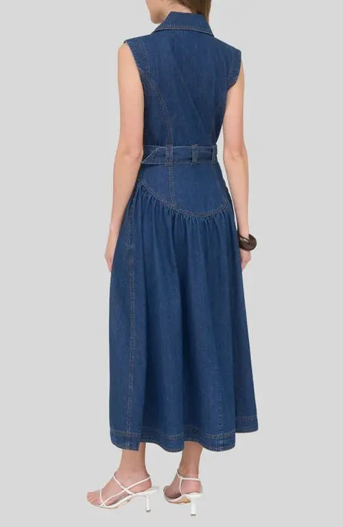 ZOE AND CLAIRE Sleeveless Belted Maxi Dress