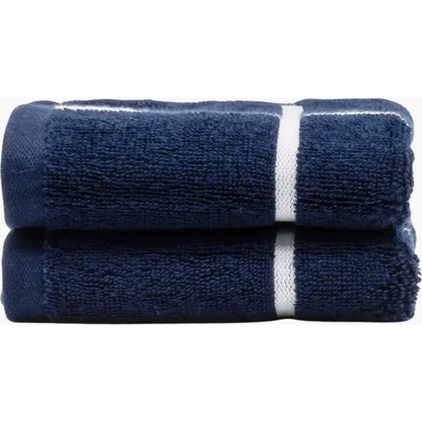 ITALIC Miramar 2-piece Washcloth Set - Navy & White