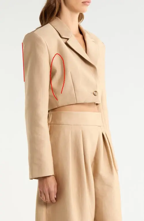 AFRM Petra Twill Crop Blazer