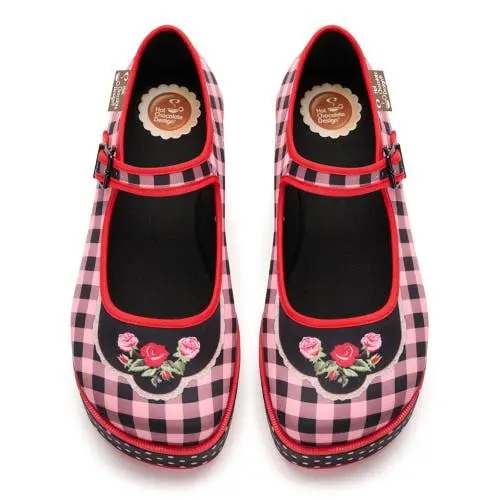 HOT CHOCOLATE DESIGN Dolly Gingham Mary Jane Platforms