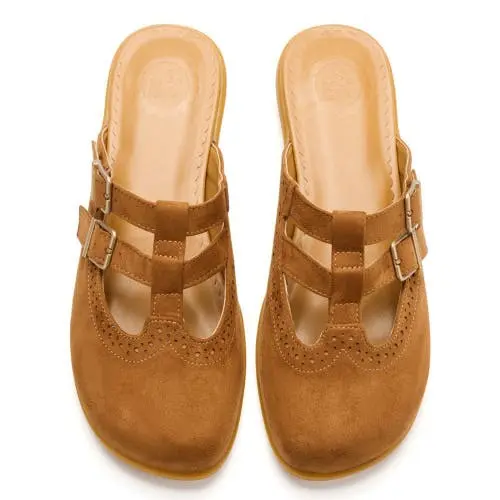 HOT CHOCOLATE DESIGN Suede Mary Jane Clogs