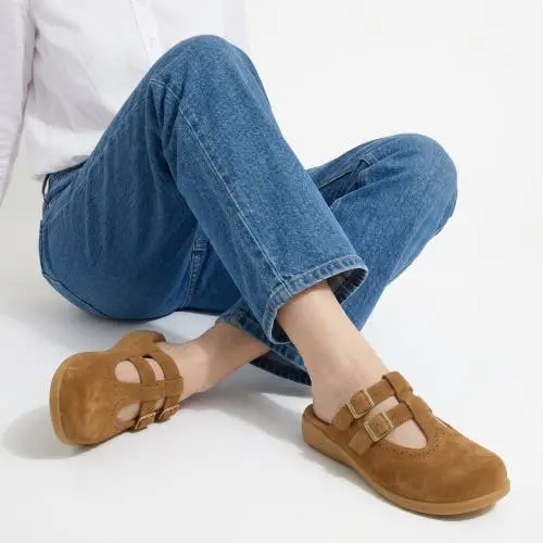 HOT CHOCOLATE DESIGN Suede Mary Jane Clogs