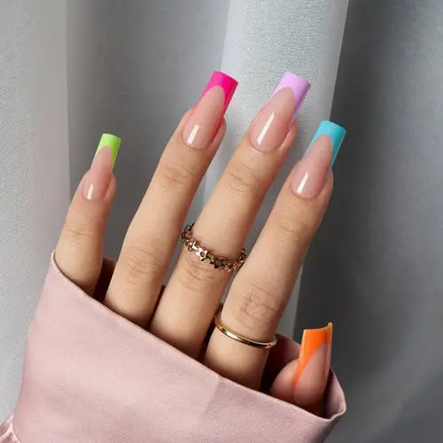 BTARTBOXNAILS Soft Gel Nail Tips Xcoattips® Frenchglitter Base Collection