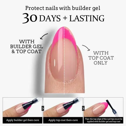 BTARTBOXNAILS Soft Gel Nail Tips Xcoattips® Frenchglitter Base Collection