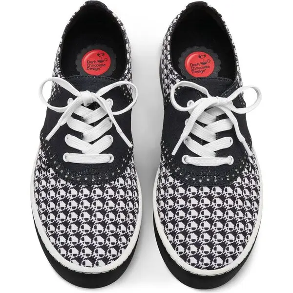 Hot Chocolate Design Bone & Chic Printed Lace-up Sneakers