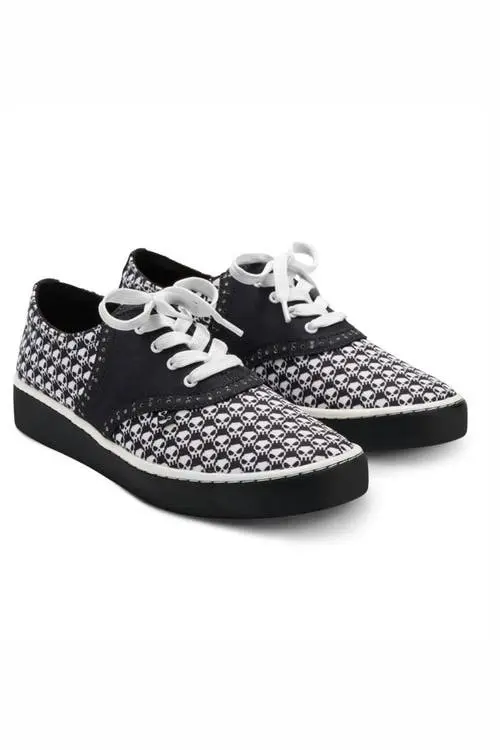 Hot Chocolate Design Bone & Chic Printed Lace-up Sneakers