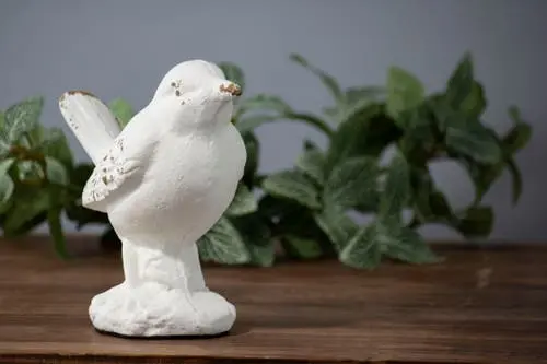 FORESIDE HOME AND GARDEN Rustic Antique Metal Bird Figurine