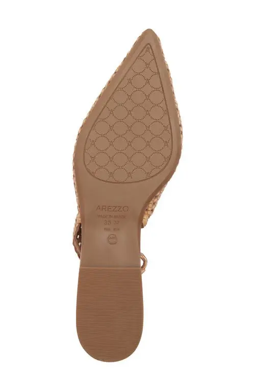 AREZZO Eva Pointed Toe Slingback Flat - True Sand
