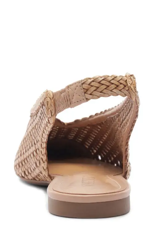 AREZZO Eva Pointed Toe Slingback Flat - True Sand