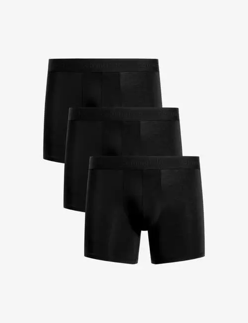 Commando Essential Modal Modern Fit Boxer Brief 3-pack - Black
