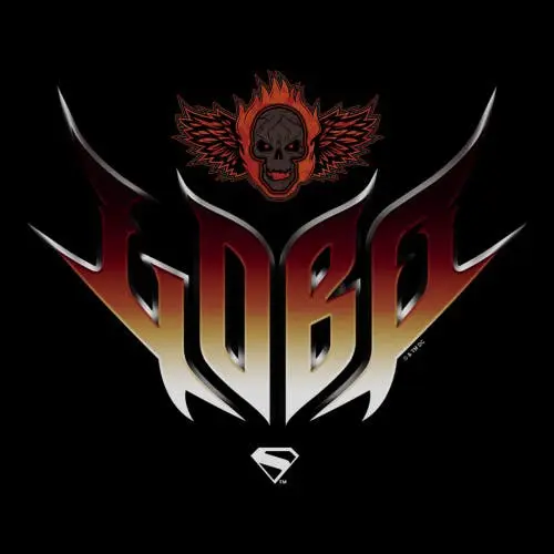 SUPERGIRL Lobo Skull Logo Short Sleeve Graphic T-shirt