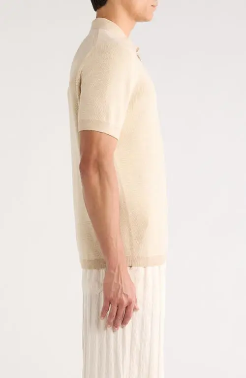 Vince Cotton & Cashmere Polo - Light Heather Pecan/smock