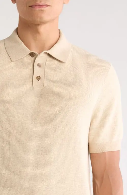 Vince Cotton & Cashmere Polo - Light Heather Pecan/smock