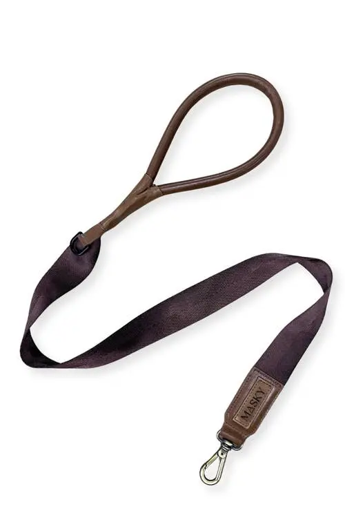 MASKY Leather And Webbing Saddle Leash - Cooper