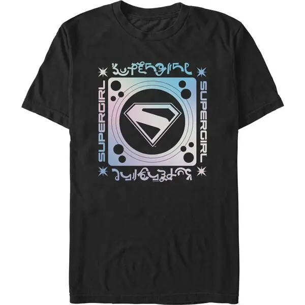 SUPERGIRL Kryptonian Logo Graphic T-shirt - Black
