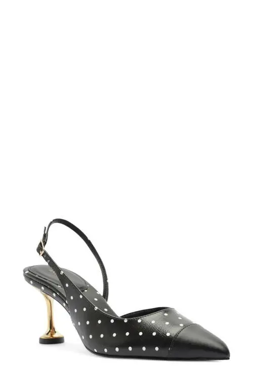 AREZZO Meryl Pointed Toe Slingback Pump - Black
