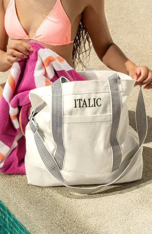 ITALIC Heavy-gauge Cotton Beach Tote