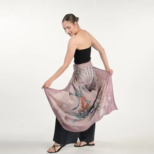 SILK&SOUL Shells And Pearls Scarf