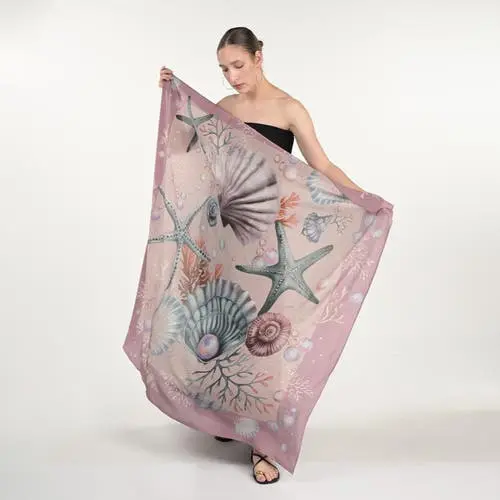 SILK&SOUL Shells And Pearls Scarf
