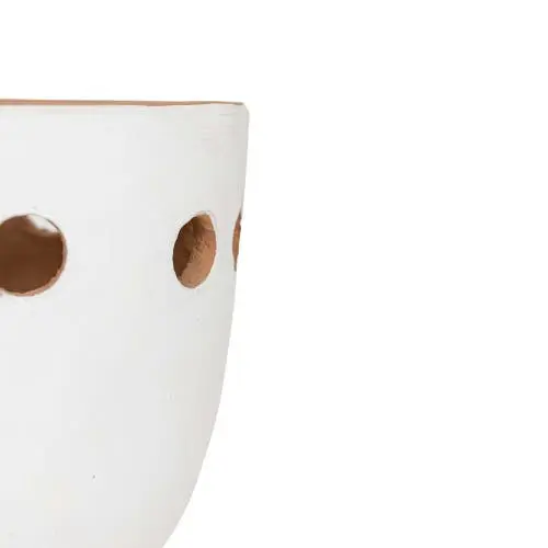 FORESIDE HOME AND GARDEN Round Cutout Planter Terracotta