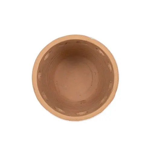 FORESIDE HOME AND GARDEN Round Cutout Planter Terracotta