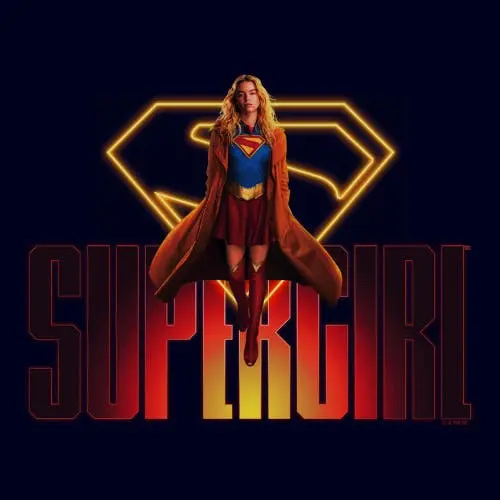 SUPERGIRL Kara Flying Logo Graphic T-shirt