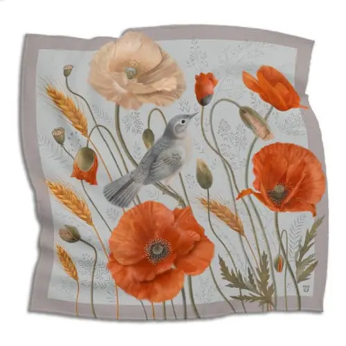 SILK&SOUL Poppy Scarf - Grey