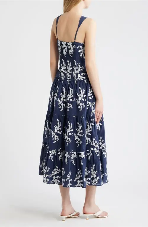 Moon River Embroidered Sleeveless Maxi Dress