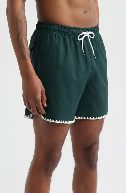 MAVRANS Contrast Stitch Swim Trunks