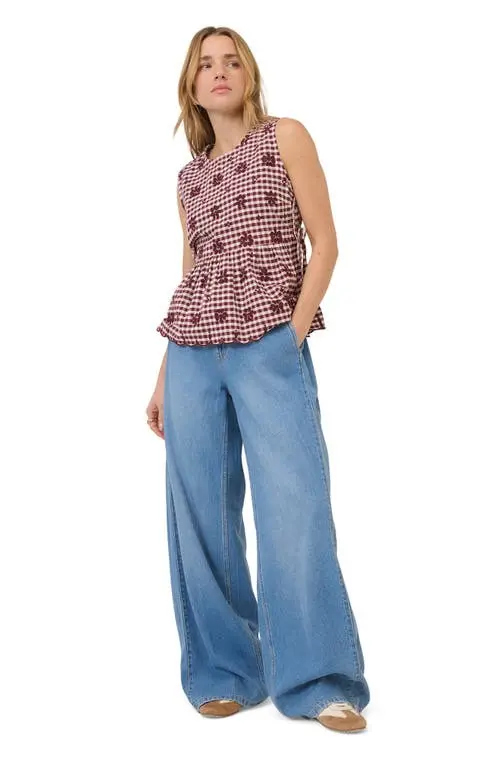 NOBODY'S CHILD Valerie Peplum Hem Top