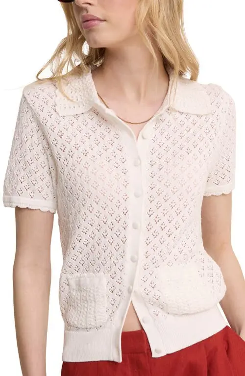 NOBODY'S CHILD Open Knit Short Sleeve Cardigan