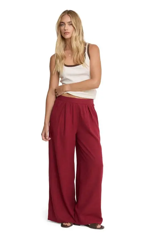 NOBODY'S CHILD Linen Blend Wide Leg Pants