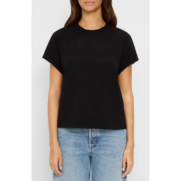Michael Stars Solene Boxy Crewneck T-shirt - Black