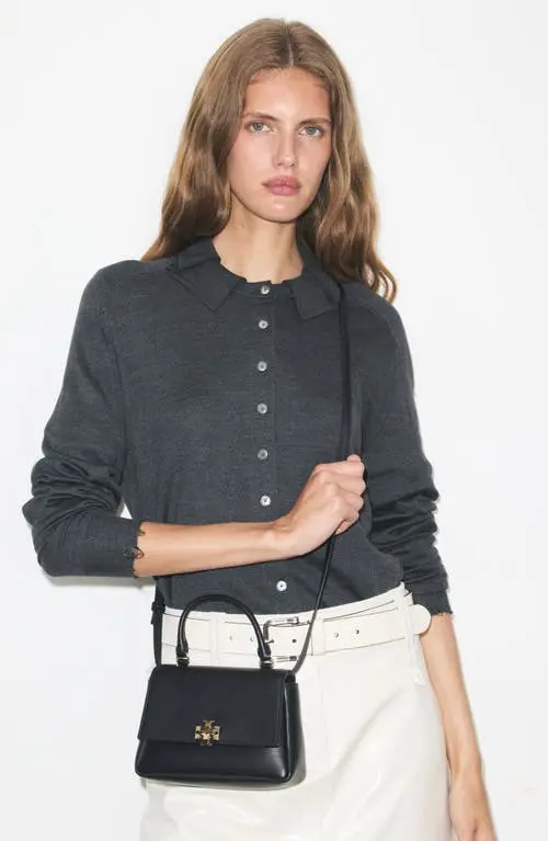 Tory Burch Charlie Leather Top Handle Bag