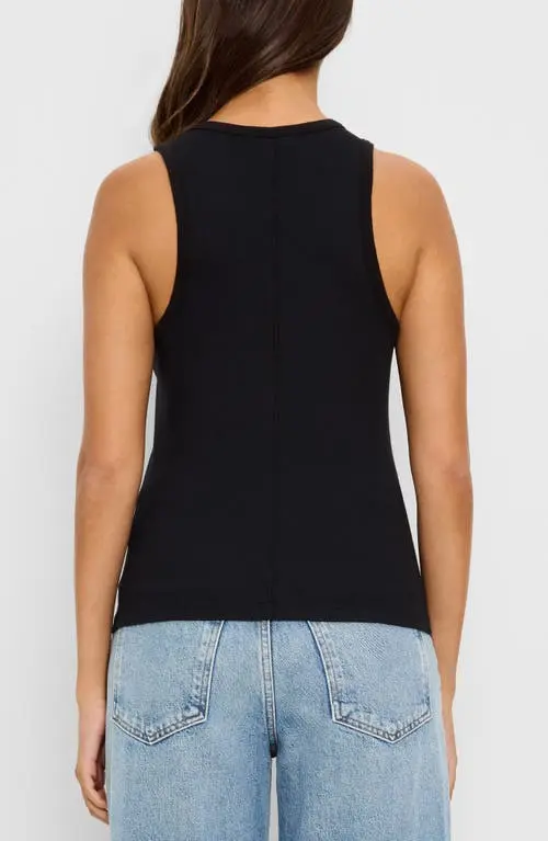 Michael Stars Ivara Racerback Rib Tank - Black