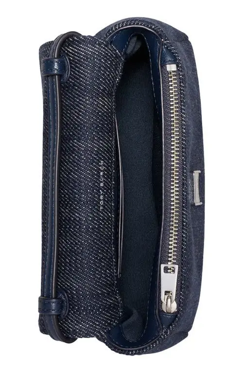 Tory Burch Charlie Denim Top Handle Bag - Midnight