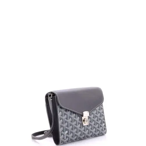 Goyard Chypre Wallet On Strap Coated Canvas With Leather