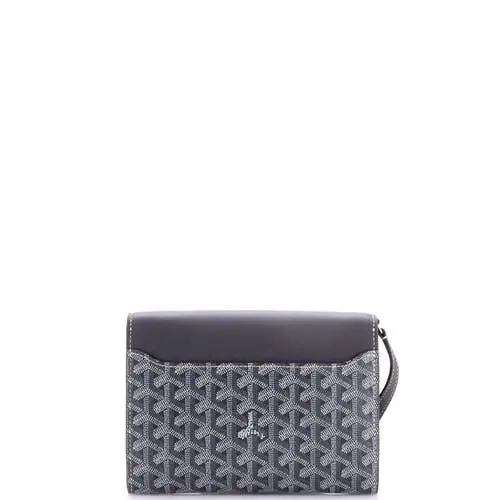 Goyard Chypre Wallet On Strap Coated Canvas With Leather
