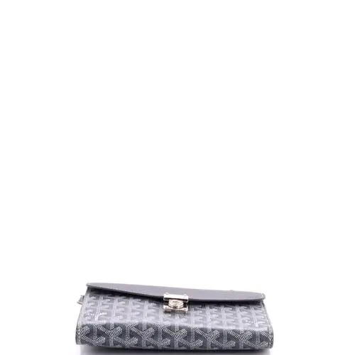 Goyard Chypre Wallet On Strap Coated Canvas With Leather