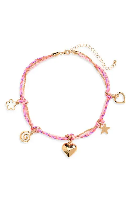 Bp. Braided Cord Charm Necklace - Multi