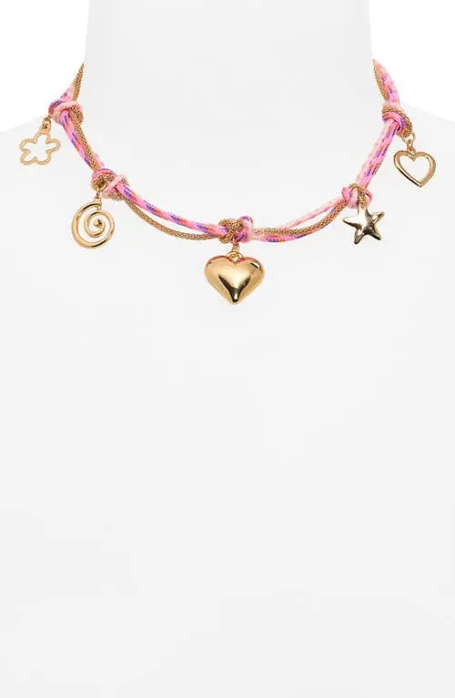 Bp. Braided Cord Charm Necklace