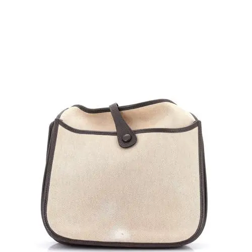 Hermès Evelyne Bag Gen Iii Toile And Leather Pm - Brown